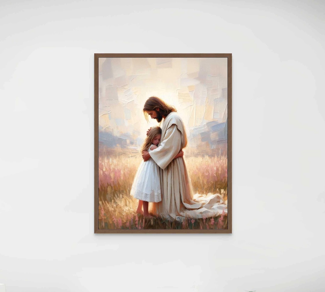 Her Savior, Modern Christian Art, Jesus With Girl, Jesus Prints, LDS ...