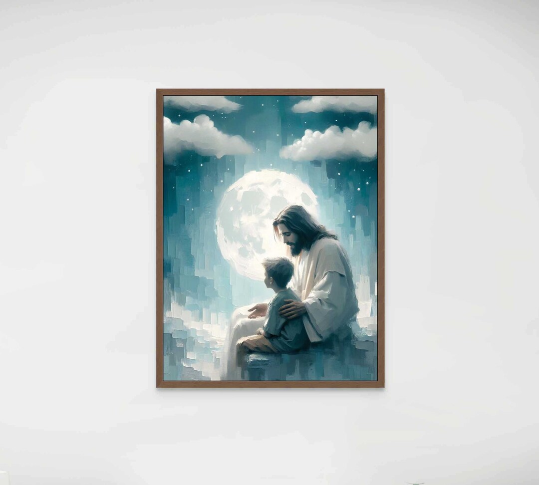 A Calm Night, Modern Christian Art, Jesus and Boy, Jesus and Kids ...