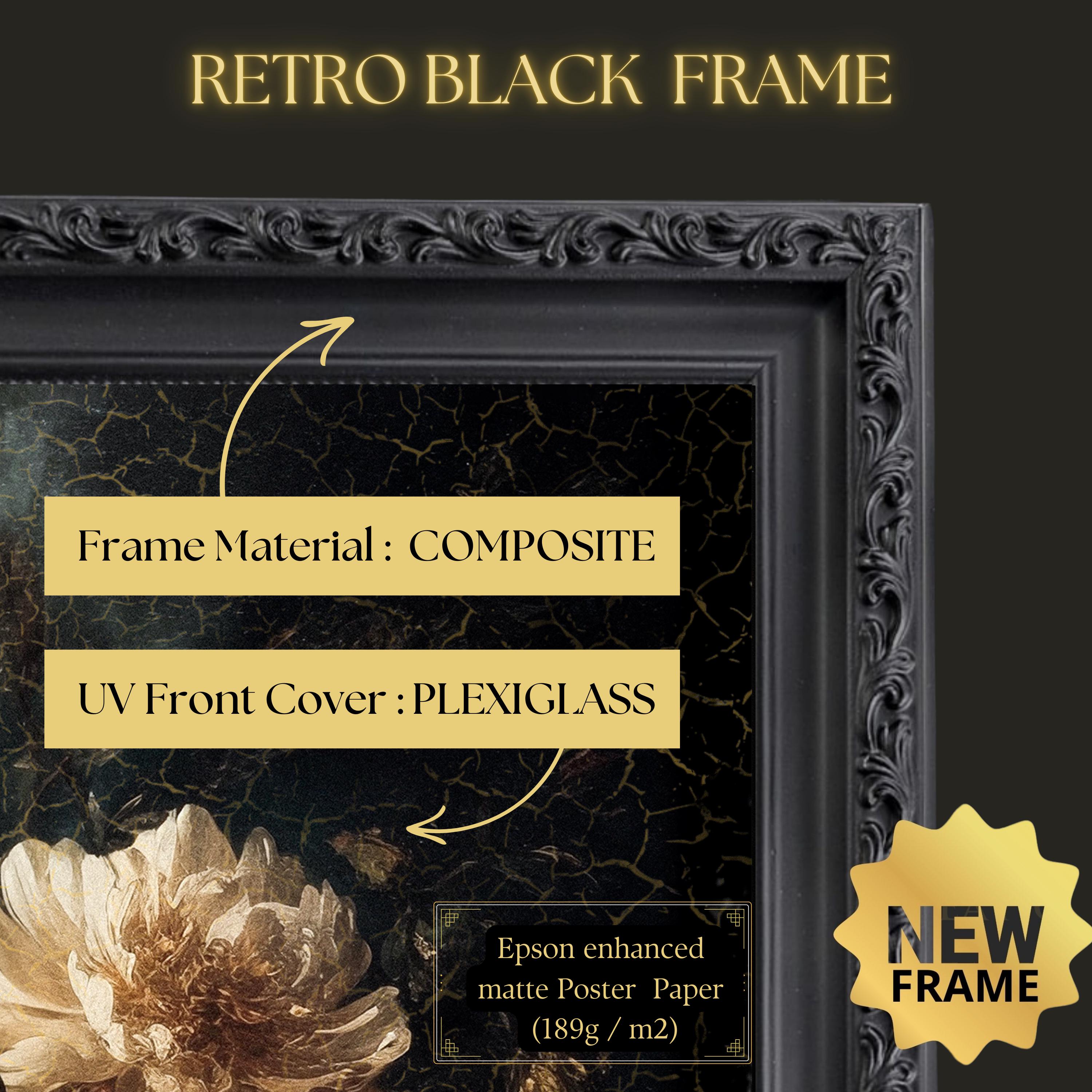Foggy Street Framed Poster | Ornate Gold Framed, Moody Art, Vintage Oil ...