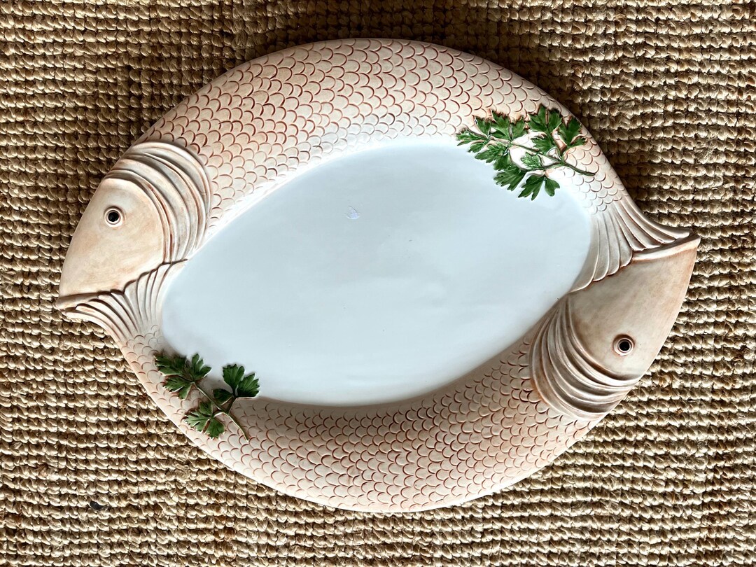 Impressive Vintage Italian Ceramic Fish Serving Platter - Etsy