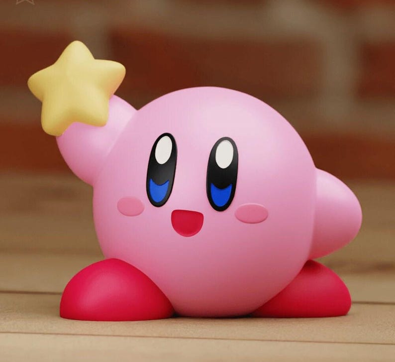 Kirby Star Ornament Colour 3D Printed Diorama Figure Minature Statue ...