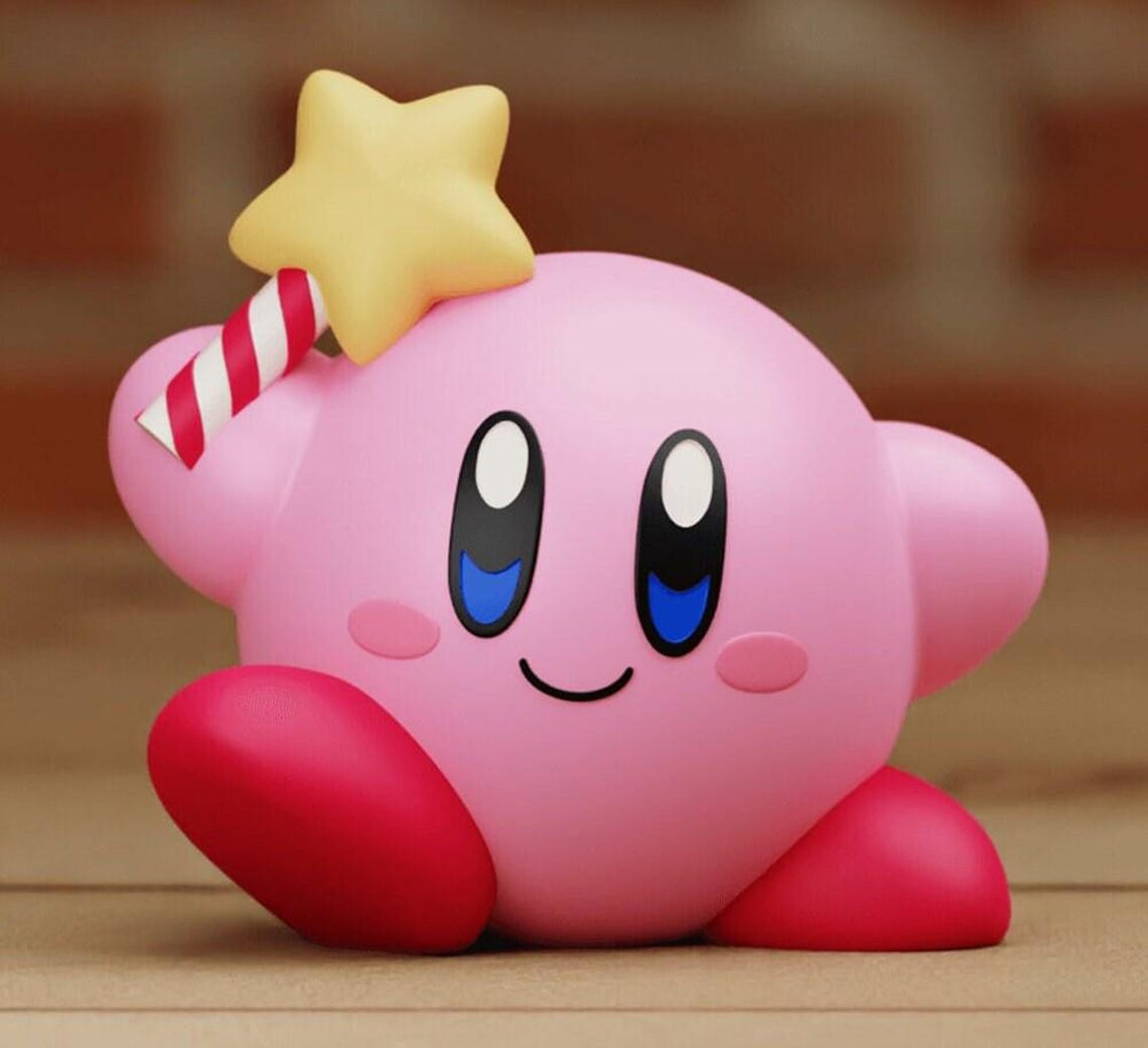 Kirby Star Ornament Colour 3D Printed Diorama Figure Minature Statue ...