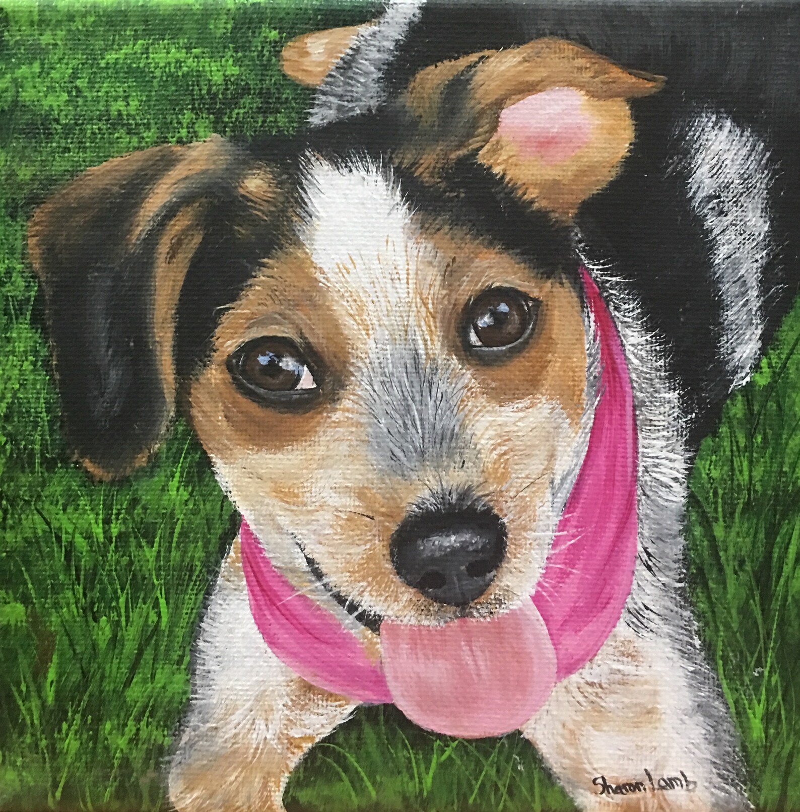 Pet Painting Pet Portrait Hand Painted Custom Canvas Pet Portrait Art ...