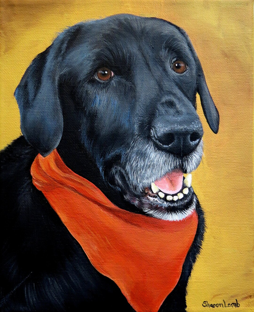 Custom Pet Painting Pet Portrait 6" X 8" Your Dog Cat Horse Any Animal ...