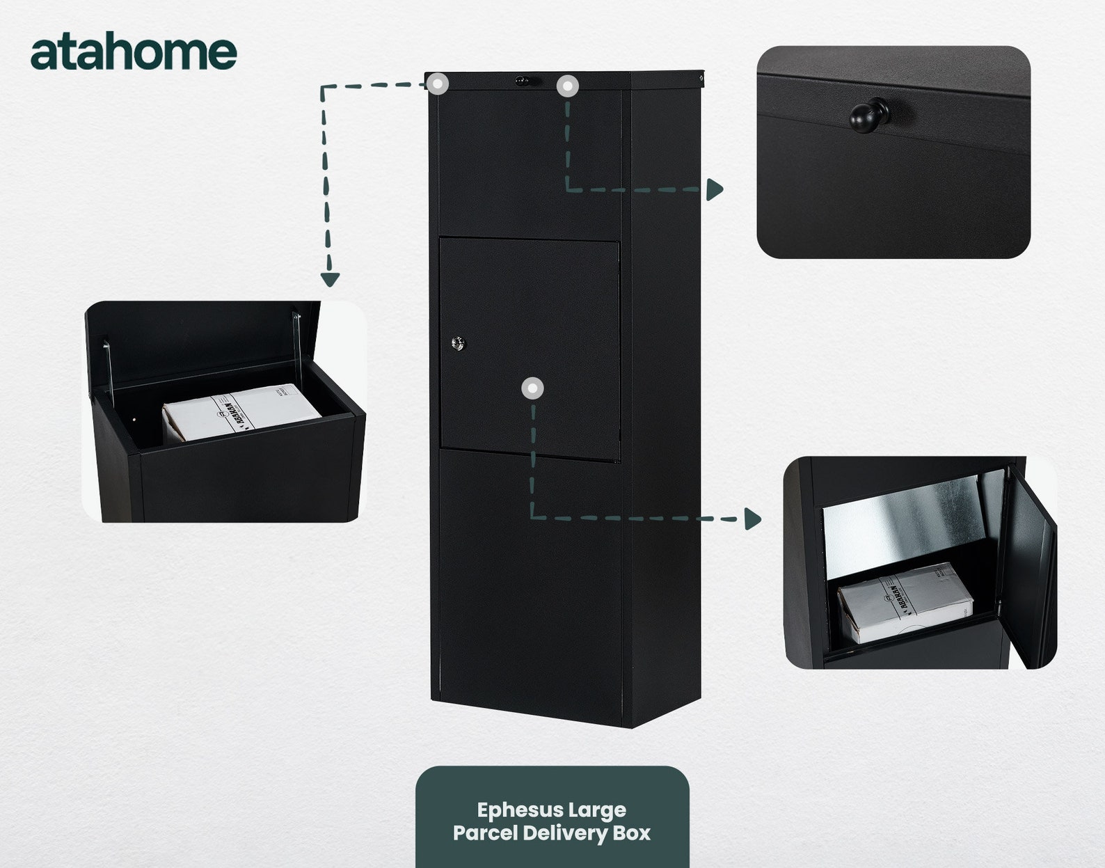 Large Metal Parcel Delivery Box Parcel Drop Box for Secure Multiple ...