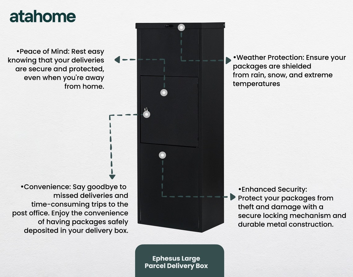 Large Metal Parcel Delivery Box Parcel Drop Box for Secure Multiple ...