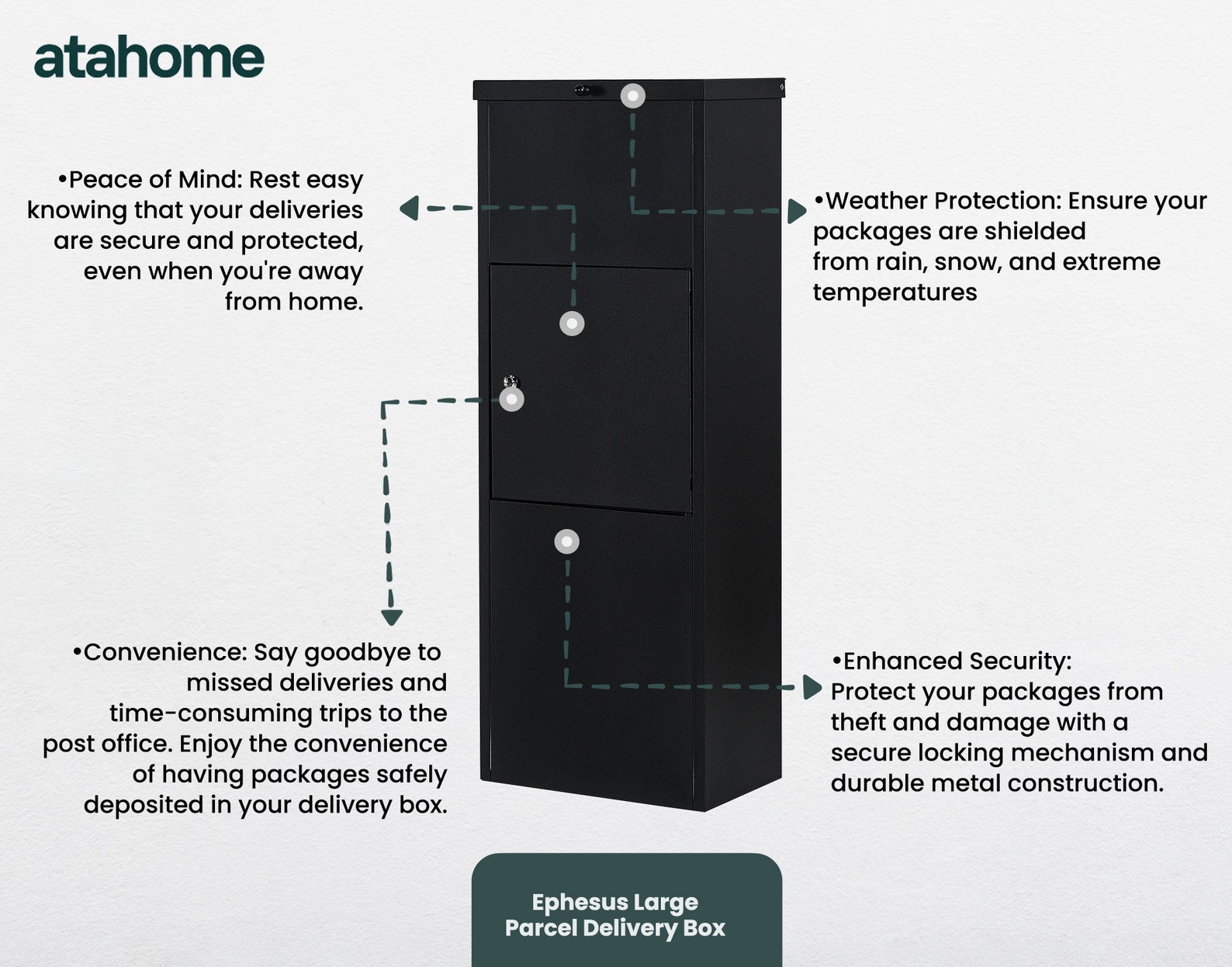Large Metal Parcel Delivery Box Parcel Drop Box for Secure Multiple ...