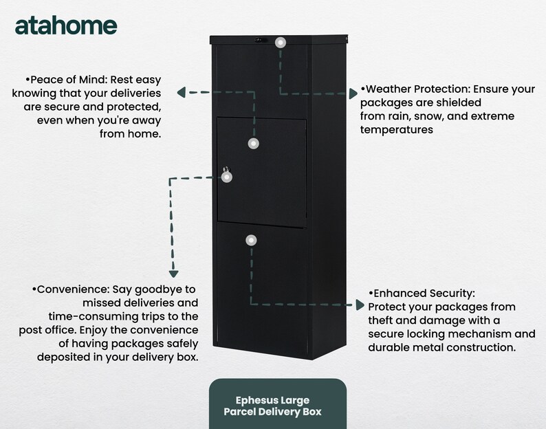 Large Metal Parcel Delivery Box Parcel Drop Box for Secure Multiple ...