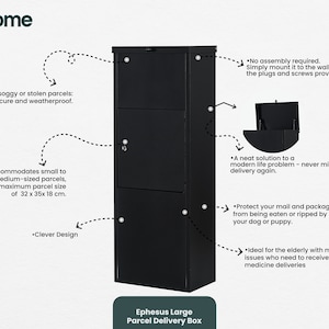 Large Metal Parcel Delivery Box Parcel Drop Box for Secure Multiple ...