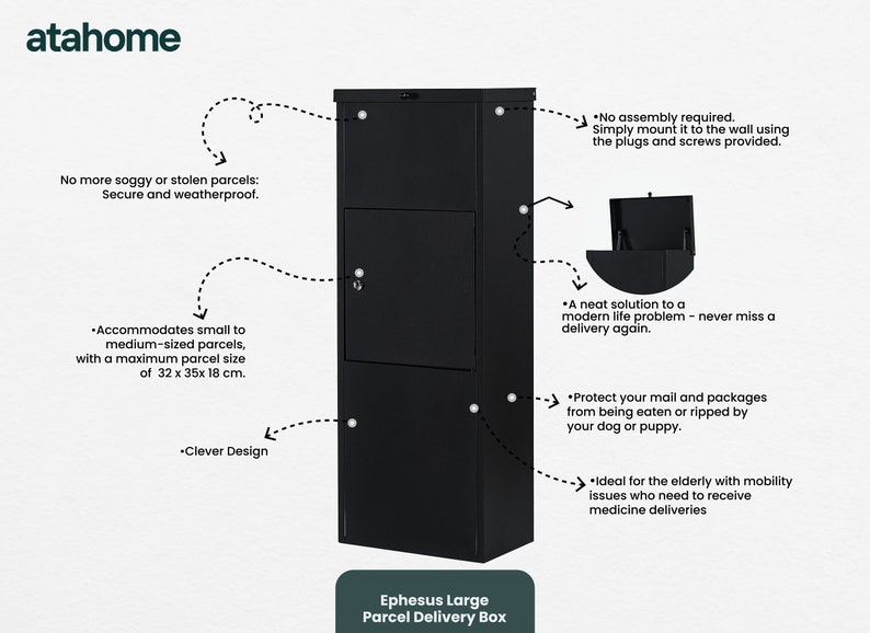Large Metal Parcel Delivery Box Parcel Drop Box for Secure Multiple ...