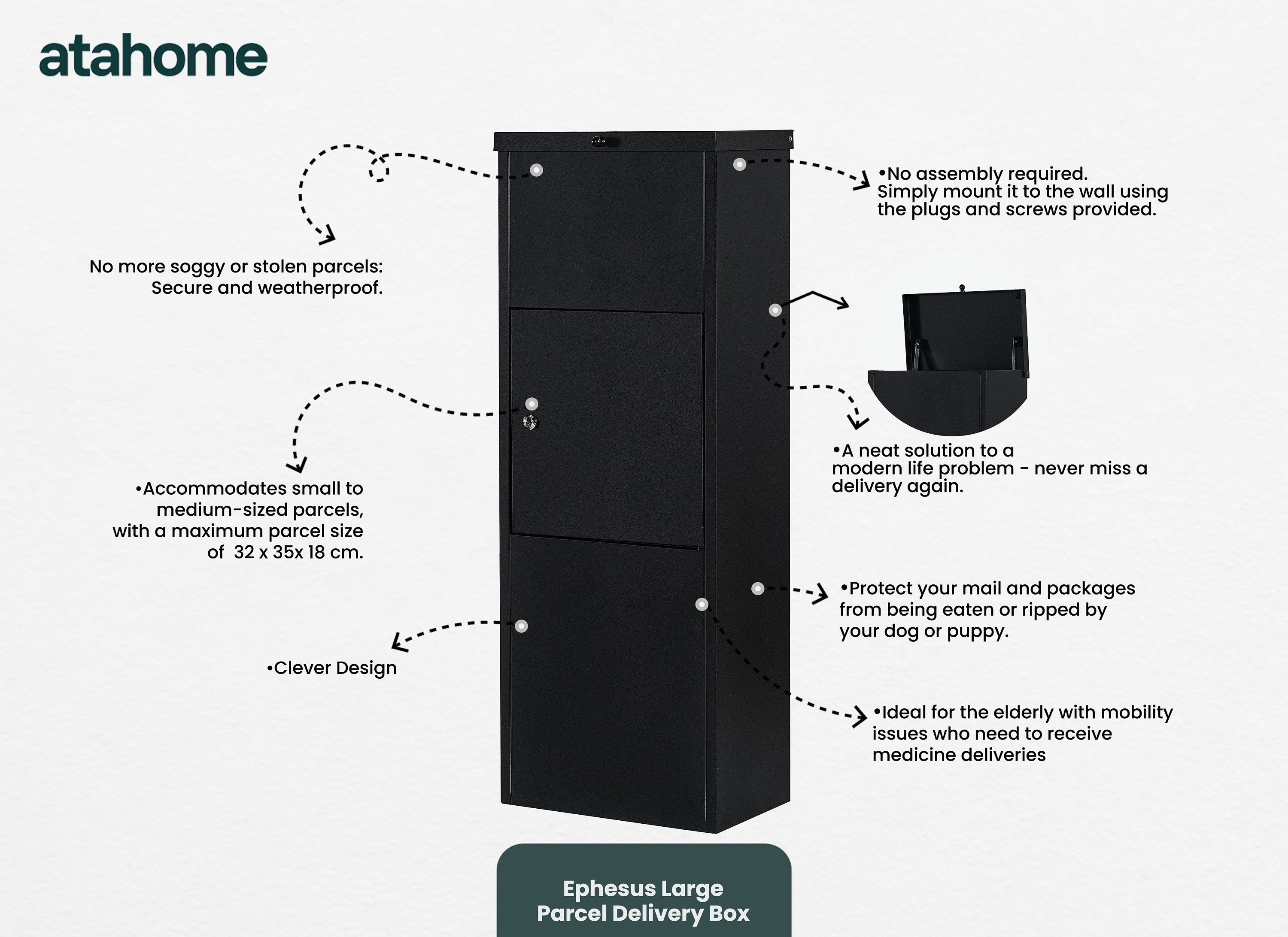 Large Metal Parcel Delivery Box Parcel Drop Box for Secure Multiple ...