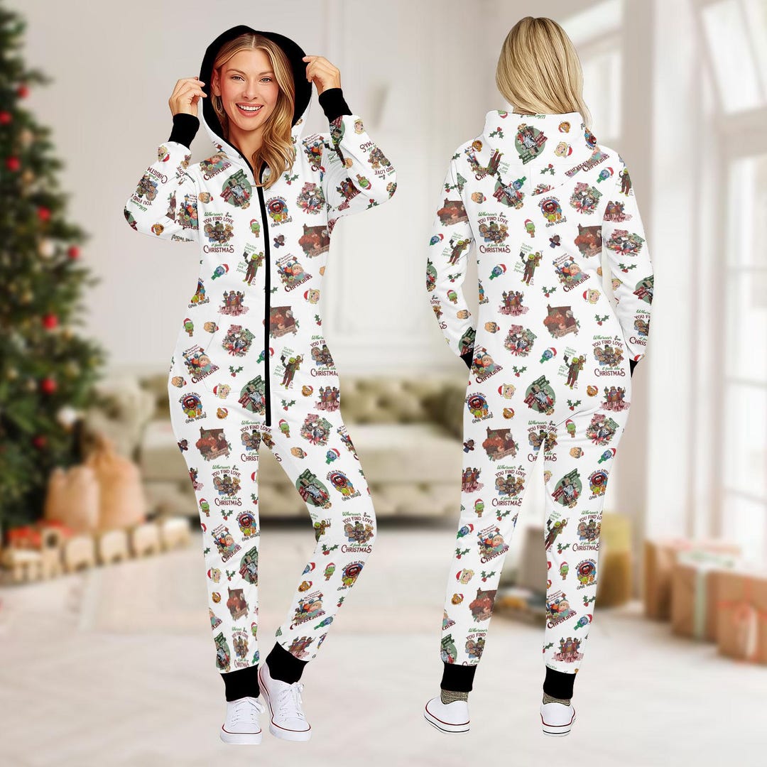 The Muppet Christmas Jumpsuit Set, Muppet Show Holiday Onesie Pajamas ...
