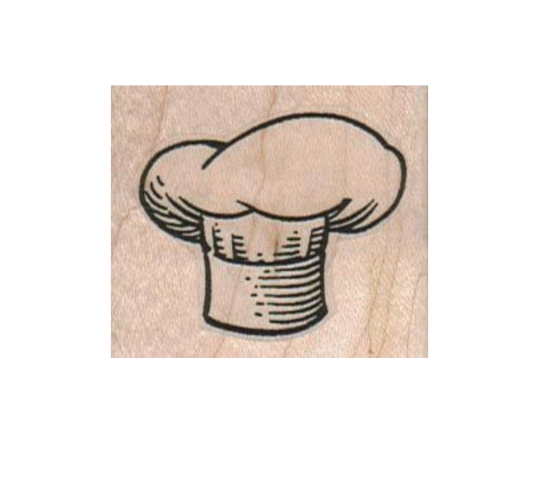 Rubber Stamp Chef's Hat Chef Cook Scrapbooking Supplies Number 7874 - Etsy