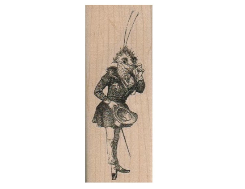 BUG Rubber Stamp Steampunk Supplies Man Grandville Hawk Cling Stamp ...