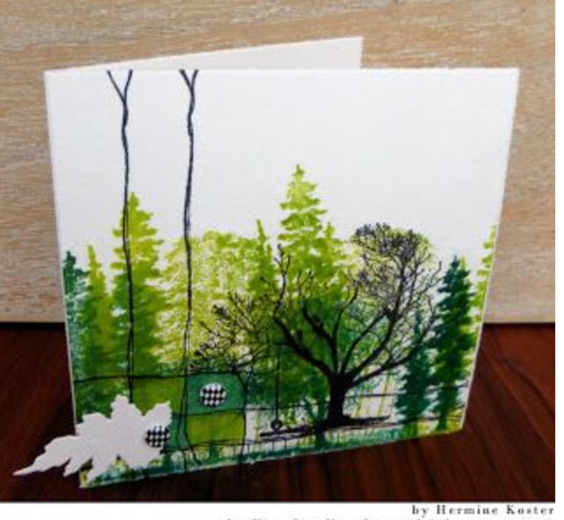 Redwood Trees Rubber Stamp California Background Tree Cling Stamp ...