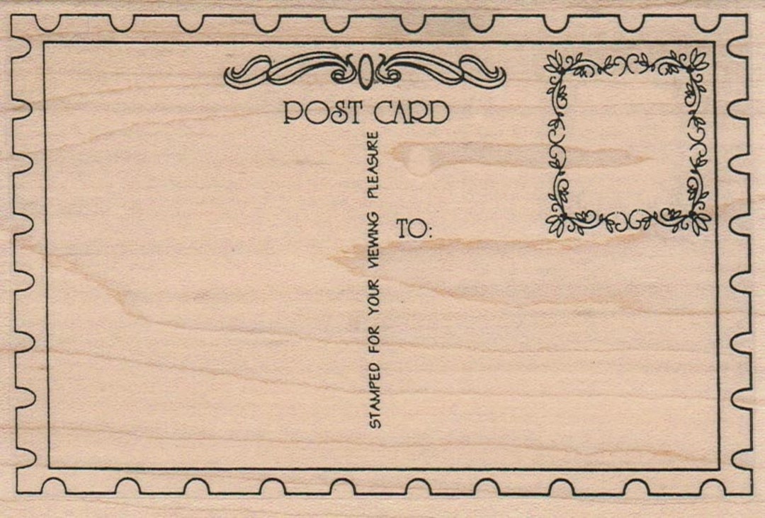 Rubber Stamp Large Post Card Mail Stamps Journaling Journal 6949 ...