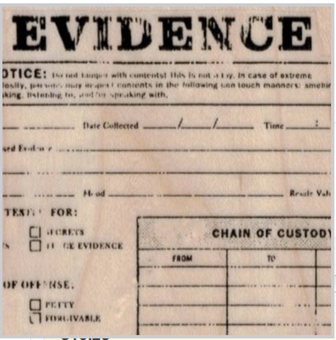 Large Halloween Stamps Evidence Label Rubber Stamps 19748 - Etsy