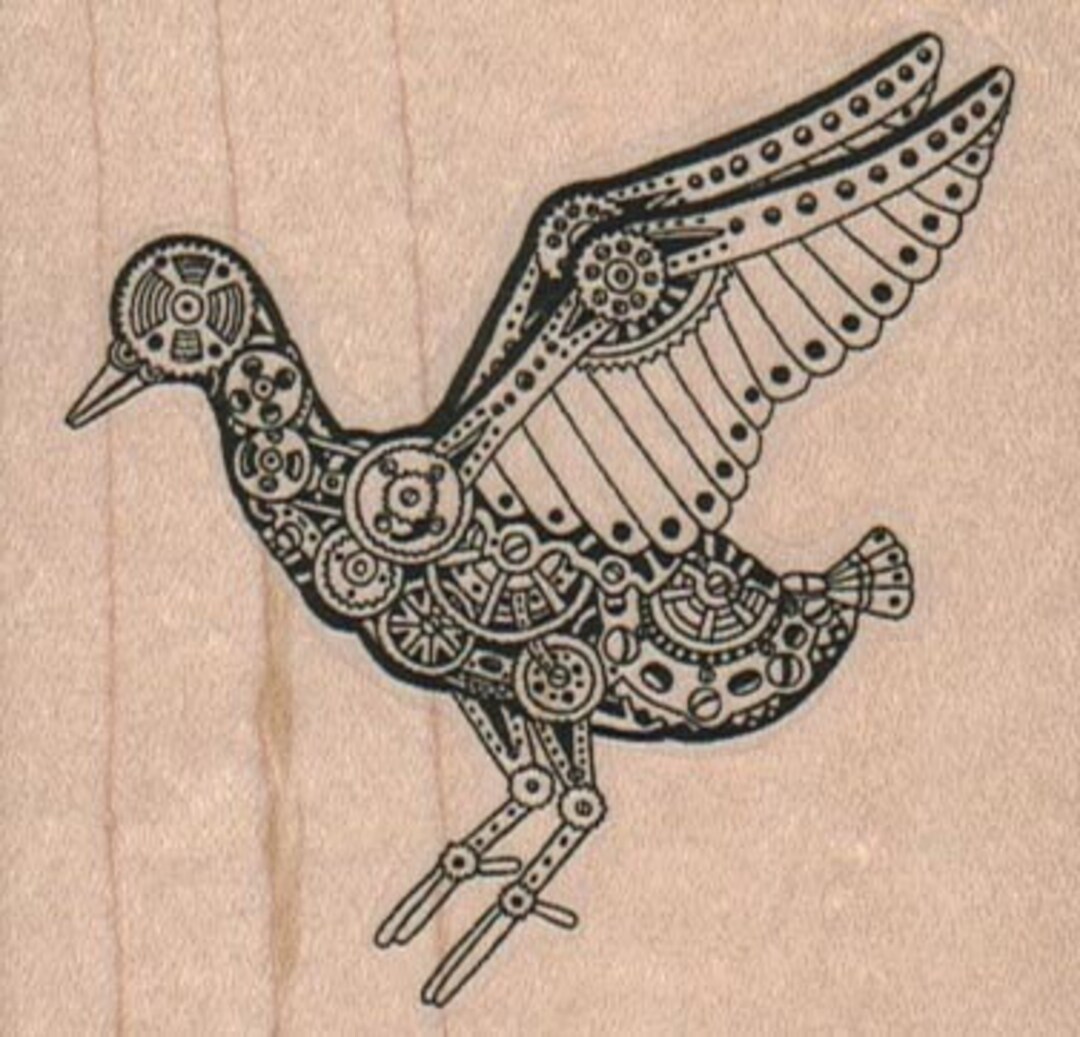 Victorian Birds Steampunk Stamp Unmounted Rubber Stamp Stamp Number ...