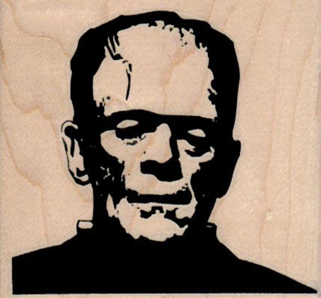 Rubber Stamp Halloween Monster Frankenstein Stamping Supplies Number ...