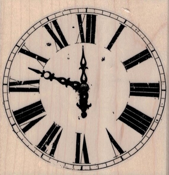 Rubber Stamp Steampunk Supplies Clock Face 19468 Large - Etsy