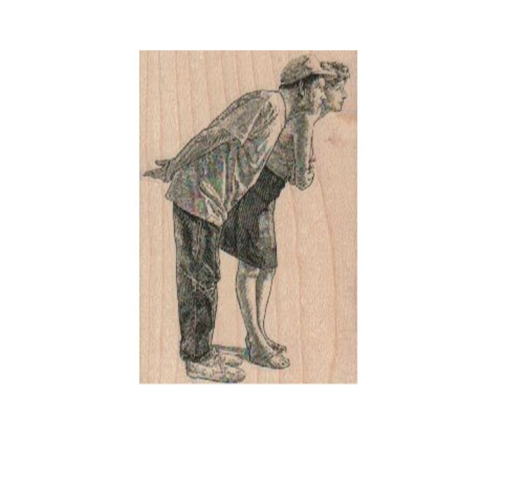 Couple Leaning Rubber Stamp Man and Woman Lady Men Stamps Stamping ...