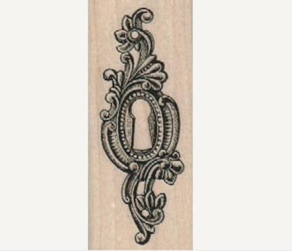 Steampunk Key Hole Victorian Keyhole Escutcheon Stamp Wood - Etsy