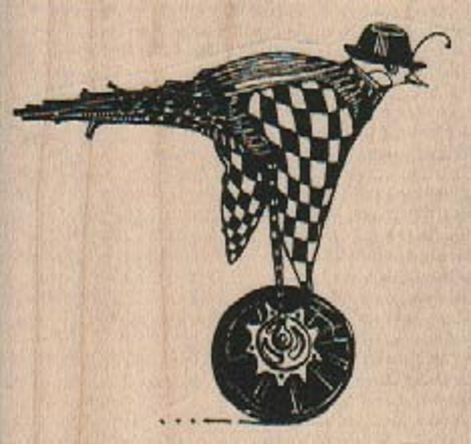 Wood Mounted Rubber Stamp Steampunk Bird Steampunk Zentangle - Etsy