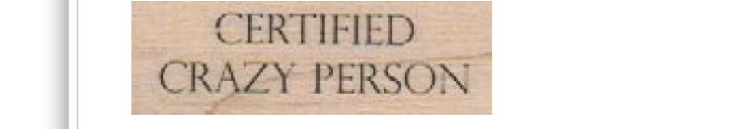 Stamping Rubber Stamp Humor Rubber Stamp Quote Certified Crazy Person ...