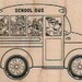 Wood Mounted Rubber Stamp School Bus Scrapbooking Supplies Number 10249 ...