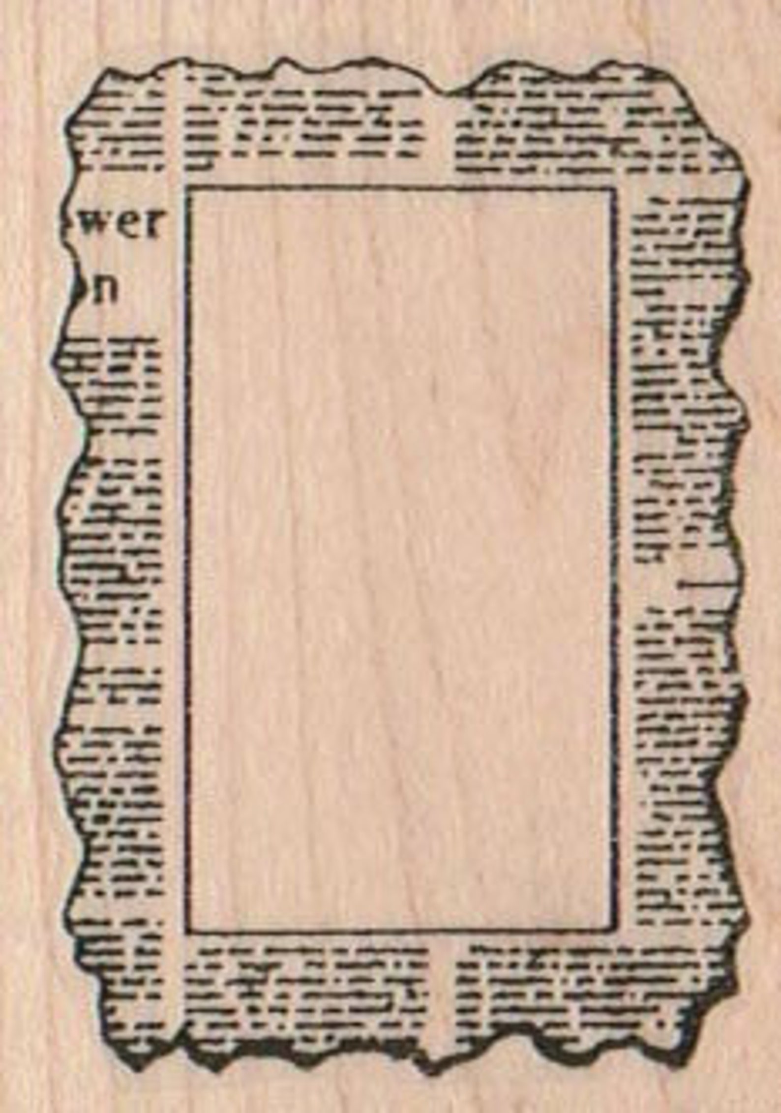 Rubber Stamp Newspaper Print Stamp Border Unmounted Scrapbooking ...