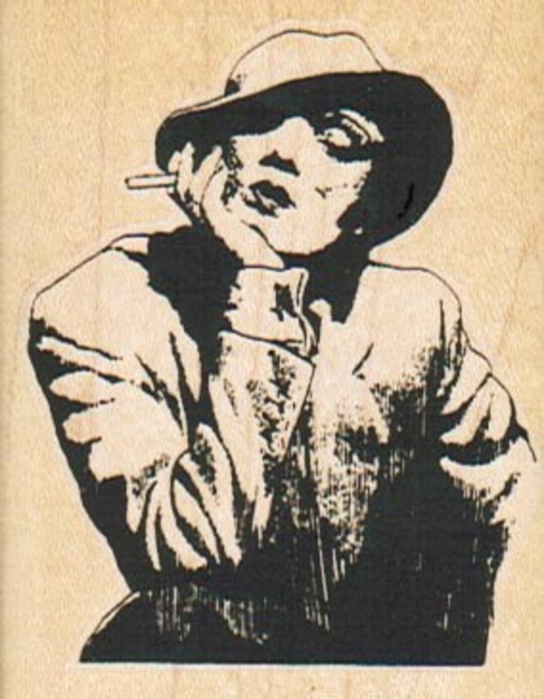 Rubber Stamp Woman Smoking Retro Number 9906 Craft Supplies Stamping ...