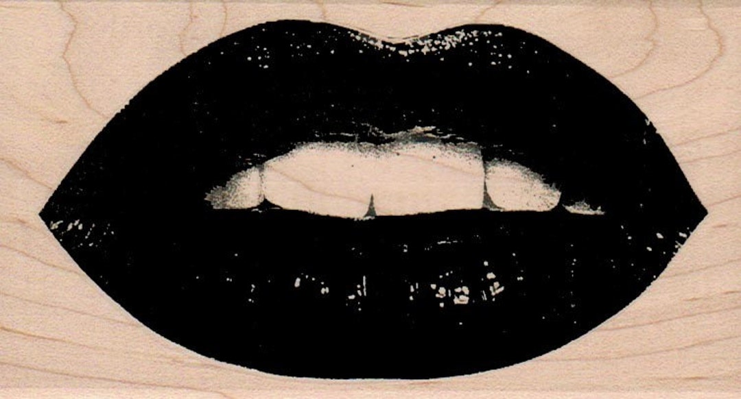 Lips & Teeth Rubber Stamps Place Cards Gifts Unmounted Cling Stamp or ...