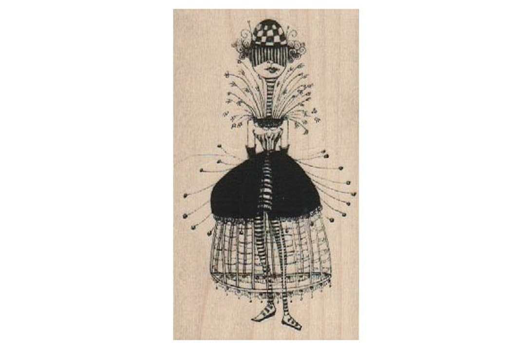Woman Stamp Dress Form Rubber Stamp Steampunk Stamp Whimsical Rubber ...