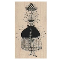 Rubber Stamp Lady Screaming Head Face Humor Wood Mounted Unmounted ...