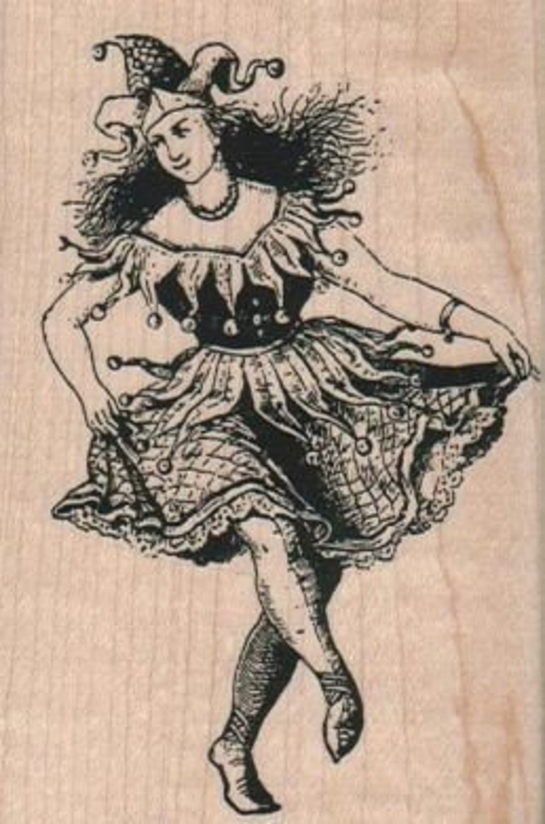 Jingle Jangle Dancing Girl Gypsy Rubber Stamps Place Cards Gifts Cling ...