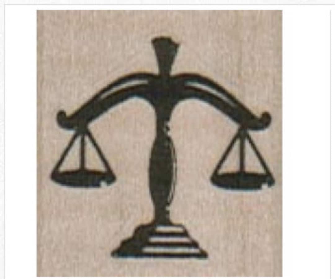Scales of Justice Rubber Stamp Craft Supplies Lawyers 14246 ...