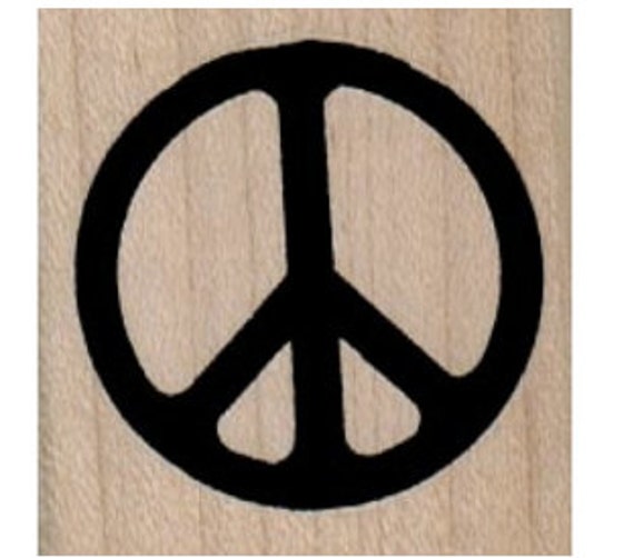 Peace Sign Rubber Stamp Stamps 6828 - Etsy