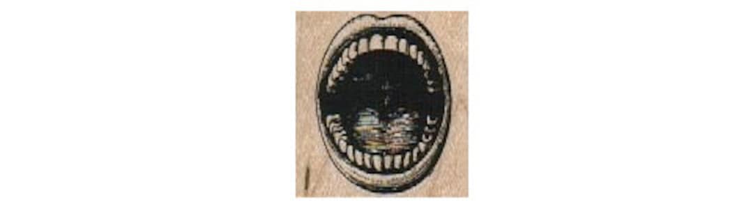 Open Mouth Rubber Stamp Stamps Stamping Teeth Lips Mouth Yawn Yell ...