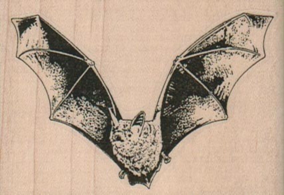 Rubber Stamp Halloween Vampire Bat Unmounted Scrapbooking - Etsy