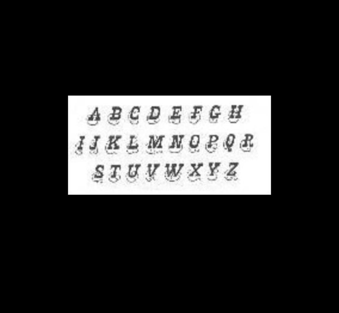 Rubber Stamp Alphabetsmall Flourish Alphabet Unmounted Letters ...