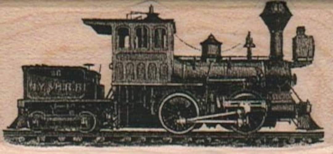 Vintage Steam Train Rubber Stamp Steampunk Unmounted, Cling Stamp or ...