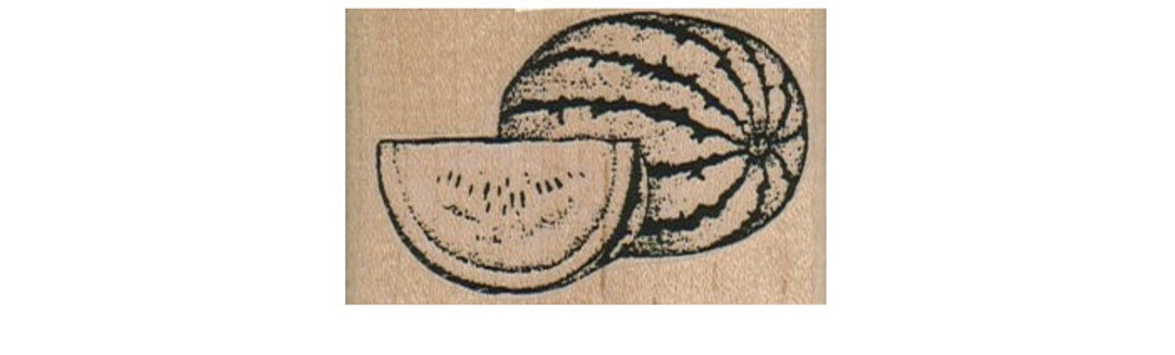 Rubber Stamp Mounted Watermelon Fruit Stamp Number 12982 Summer Garden ...