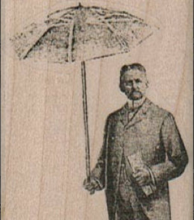 BUG Rubber Stamp Steampunk Supplies Man Grandville Hawk Cling - Etsy