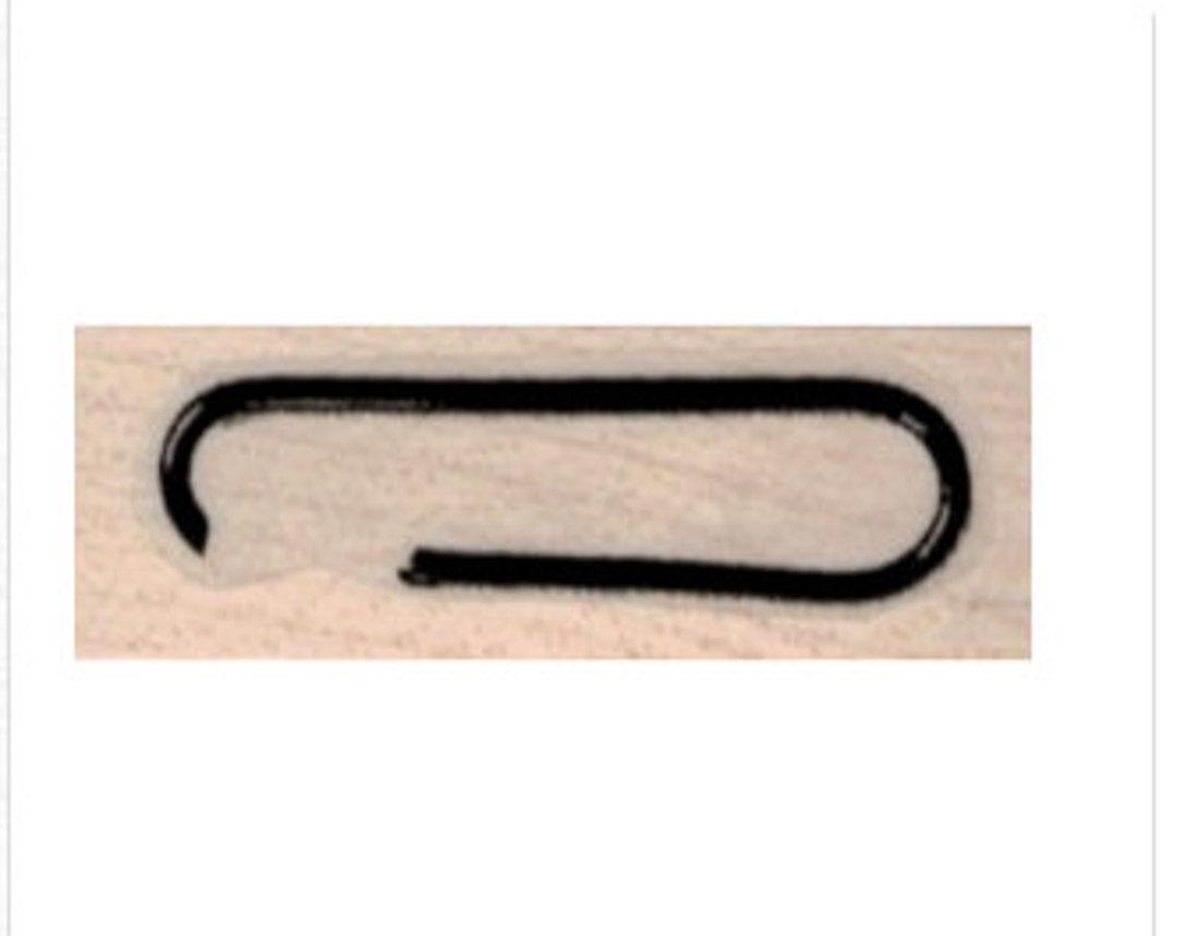 Rubber Stamp Paper Clip Paperclip Office Supplies Stamping Craft ...