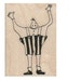 Wood Mounted Art Rubber Stamp Circus Man Strong Manl Whimsical Rubber ...