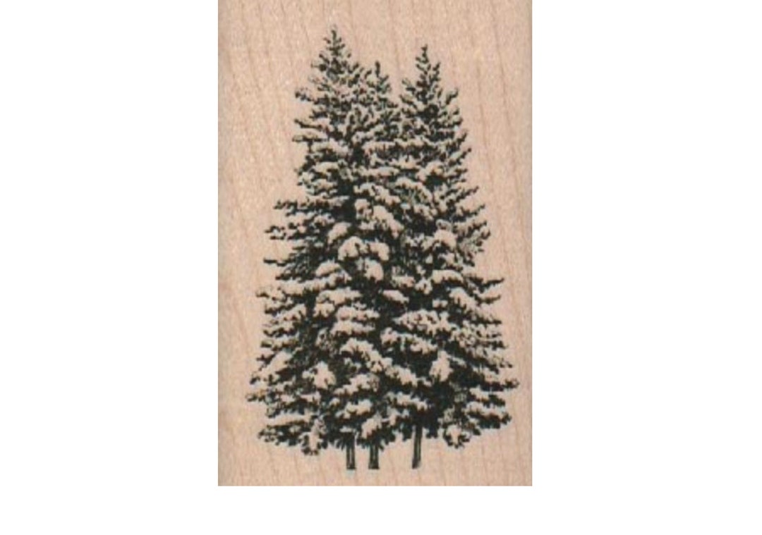 Christmas Rubber Stamp Small Tree Large Cling Stamp, 18941 Stamps ...