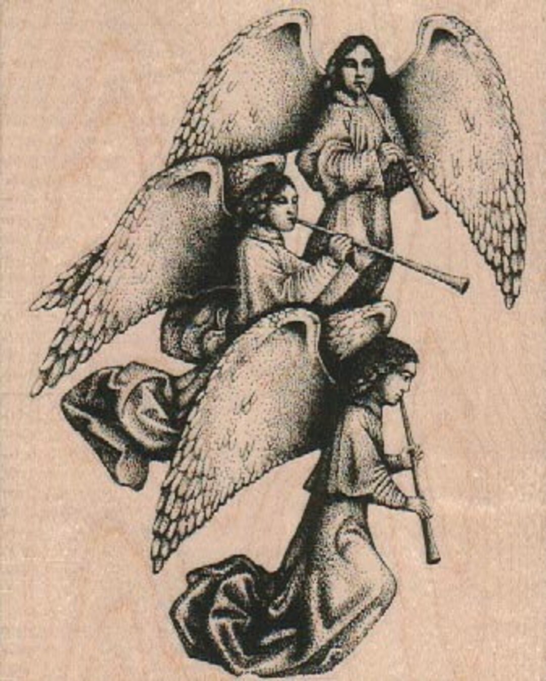 Christmas Angel Stamp Rubber Stamps . 17962 - Etsy