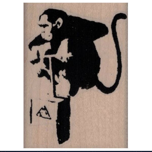 Monkey Rubber Stamp - Etsy