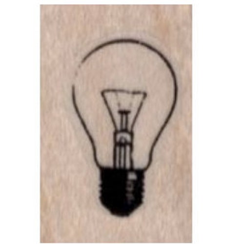 Rubber Stamp Small Lightbulb Stamps Stamping Scrapbooking - Etsy