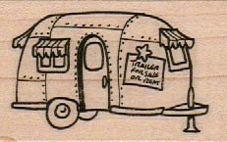 Rubber Stamp Shasta Trailer Camper Caravan Scrapbooking - Etsy